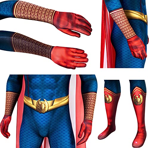 Buy Homelander Jumpsuits Superhero Costume Polyester Adult Cosplay ...