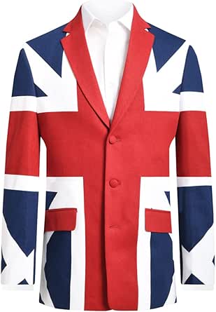 Dobell Mens Union Jack Jacket Regular Fit Party-50R at Amazon Men’s ...