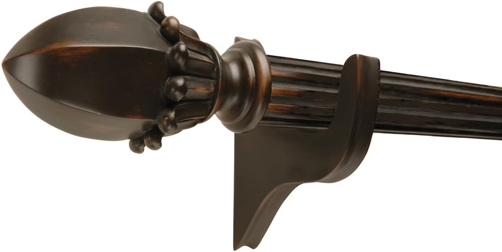 Amazon.com: Designer Hardware Carson 4-Feet Single Drapery Rod Set in ...