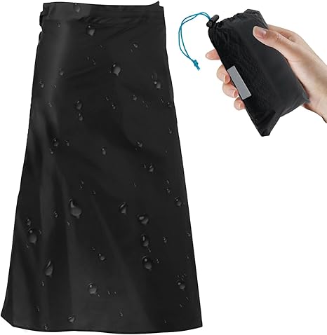Drhomeam Ultralight Rain Skirt, 150D Nylon Rain Kilt, Rainwear Liner ...
