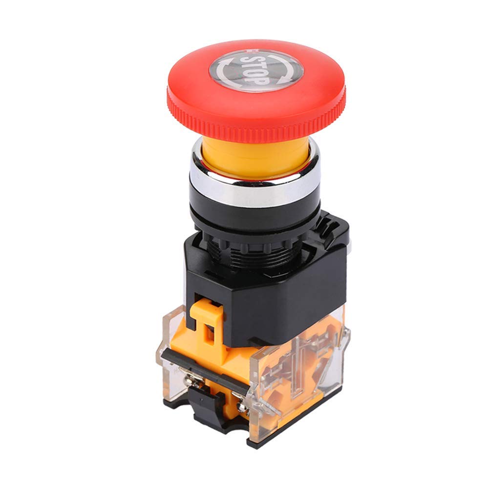 Buy 22MM Red Self Locking Emergency Stop Switch Button Momentary ...