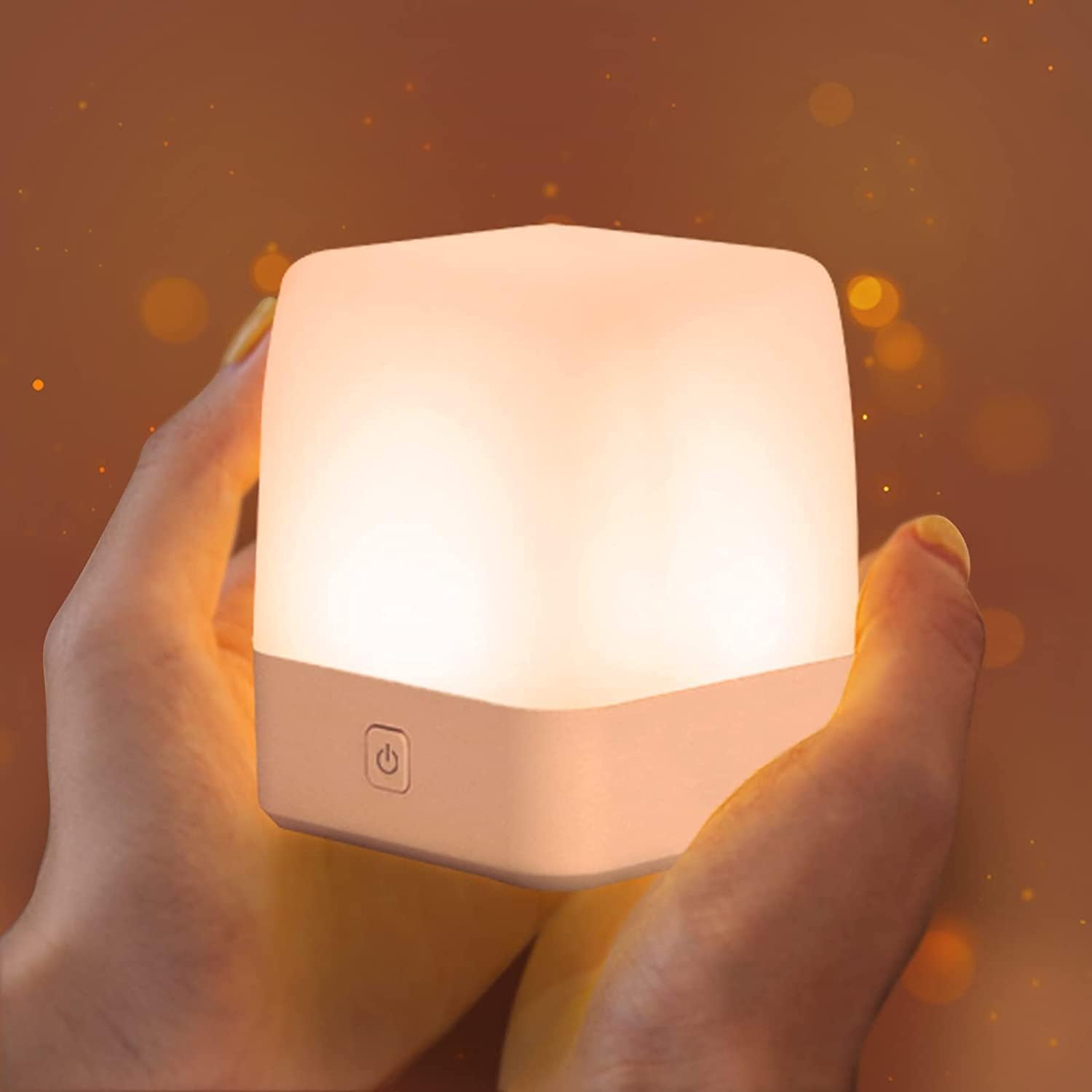 DAZZY DOT Mini Night Light, Soft Dim Lamp, Small Cordless Touch Night ...