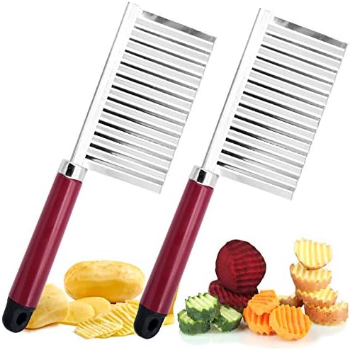 Amazon.com: Luckycivia 4 Pack Wavy Knife, Stainless Steel Crinkle Wavy ...