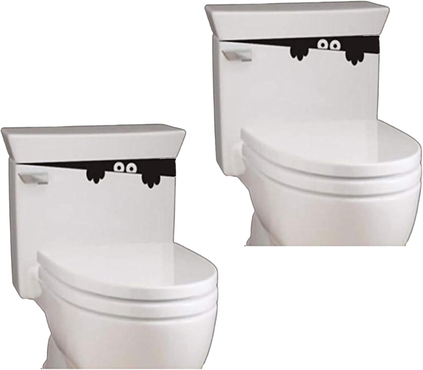 2 Pcs Black 3D Toilet Monster Funny Bathroom Seat Decor Removable ...