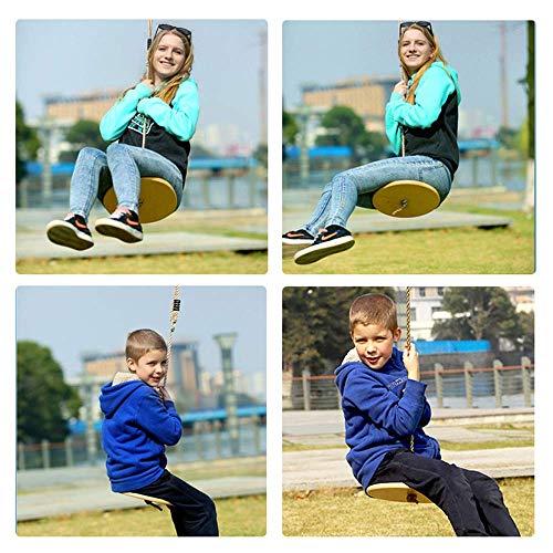 Snapklik.com : Topwon Wood Round Swing Outdoor Disc Tree Swing Outdoors ...