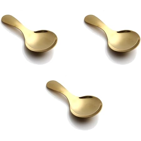 Amazon.com | 5pcs Mini Scoop for Canisters, Gold Mini Spoon Candy ...