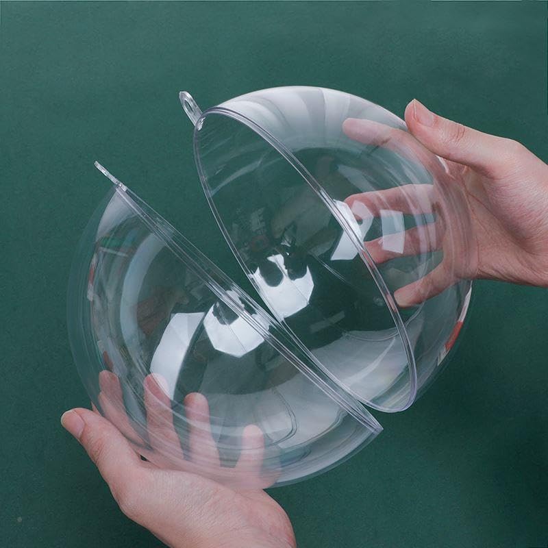 Amazon.com: Large Christmas Clear Baubles Transparent Filling ...