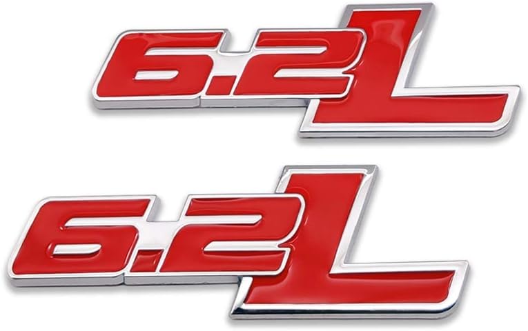 Amazon.com: 2X Chrome Metal 6.2L Logo Emblem Premium 3D Racing Sport ...
