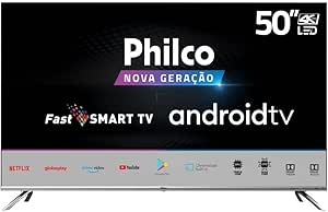 Smart TV Philco PTV50G71AGBLS 4K LED - UHD, borda infinita, comando de ...