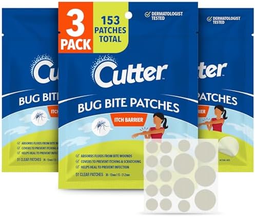 Amazon.com: Cutter Bug Bite Patches Itch Relief Hydrocolloid Patches ...