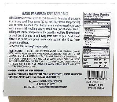 Rabbit Creek Beer Bread Mix Variety Pack Of 3 – Italian Parmesan ...
