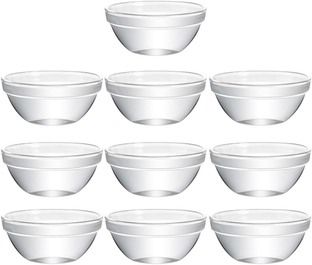 Amazon.com: Housoutil 10 Packs 45ml/1.5oz Stackable Food Prep Bowl ...