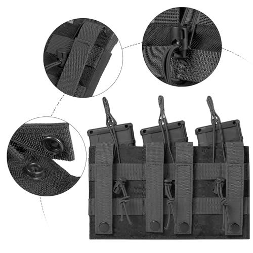 Snapklik.com : Open-Top Single/Double/Triple Molle Mag Pouch For 5.56mm ...