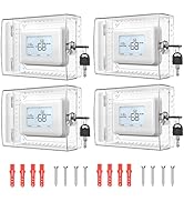 Amazon.com: Gedreew Large Thermostat Lock Box Cover with Key, Clear ...