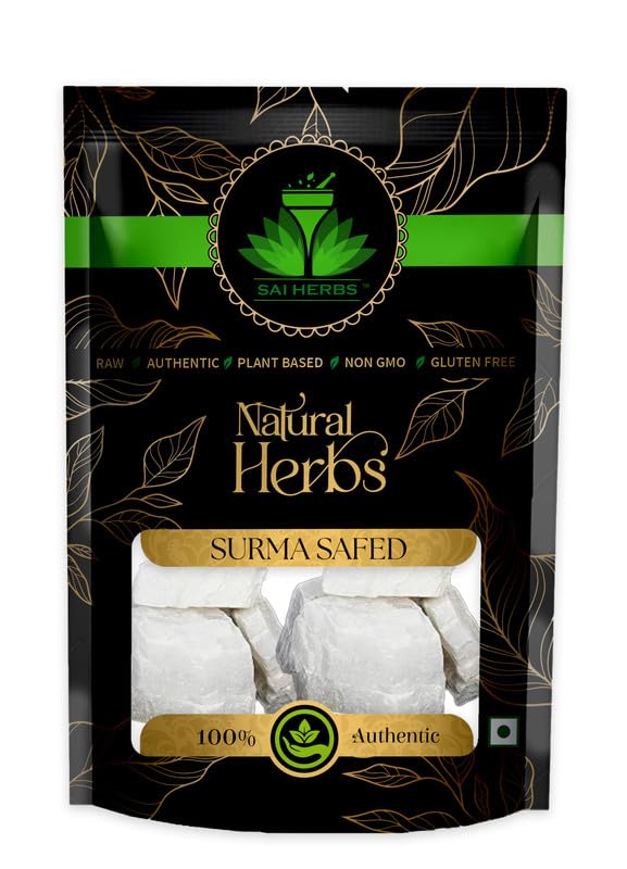 SAI HERBS Surma Safed Ayurvedic Raw Crystal - White Surma Ayurvedic Raw ...
