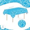 Amazon.com: Winter Ocean Waves Plastic Tablecloth 86x52in Party Table ...