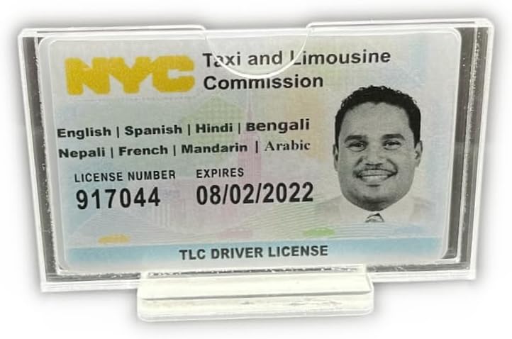 Amazon.com: TLC License Holder for NYC Taxi – Premium Dashboard Display ...
