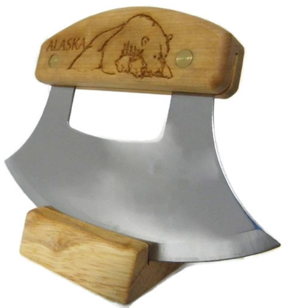 Amazon.com: Alaskan Ulu, Inupiat Style with Polar Bear Etched Handle, 6 ...