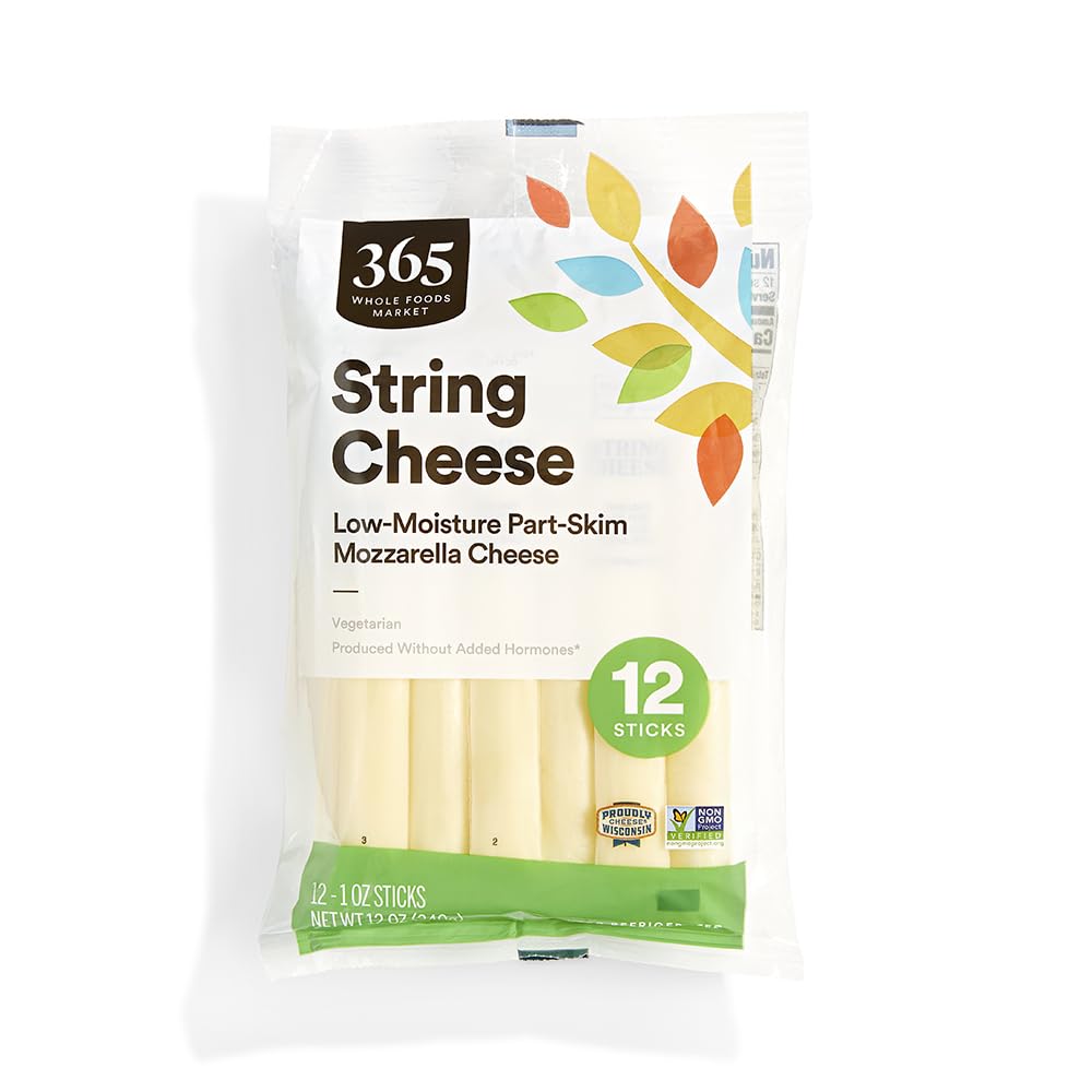 Amazon.com: 365 by Whole Foods Market, Cheese String Mozzarella 12 ...