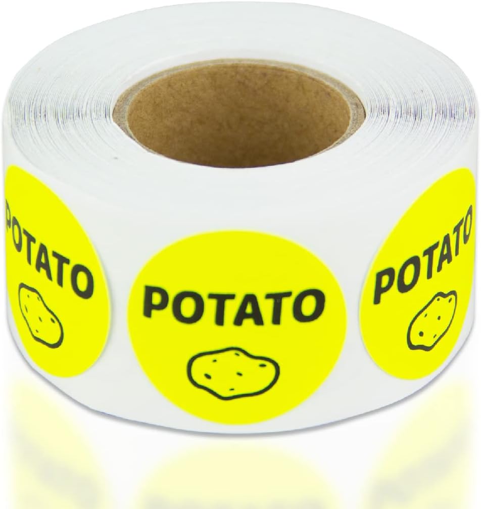 Amazon.com: 300 Labels - Potato Stickers for Delis, Restaurants ...