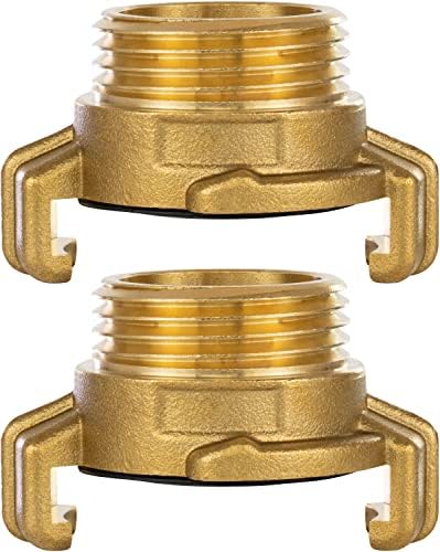 Poppstar 2X Brass Quick Connector 1 inch External Thread (G 1" Thread ...