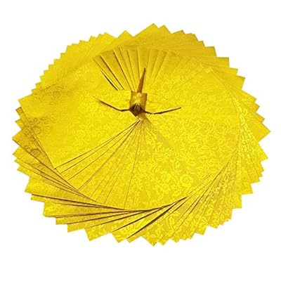 Coloured Origami Paper with Gold Patterns - 100 Chile | Ubuy