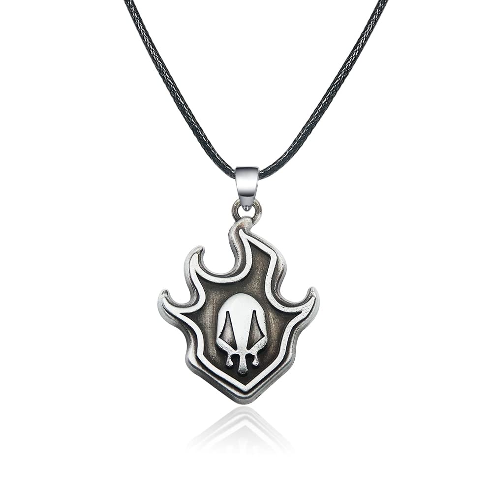 Ichigo Kurosaki Anime Pendant Necklace - Ichigo Flaming Shinigami Chain ...