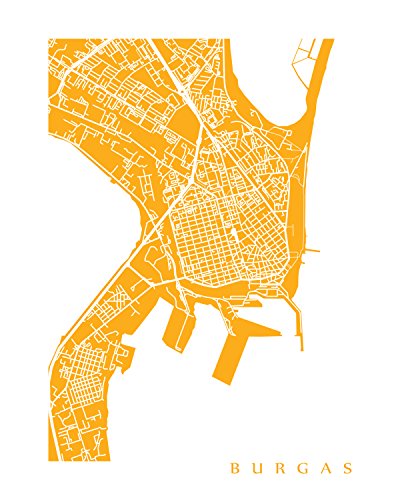 Amazon.com: Burgas Map Print : Home & Kitchen