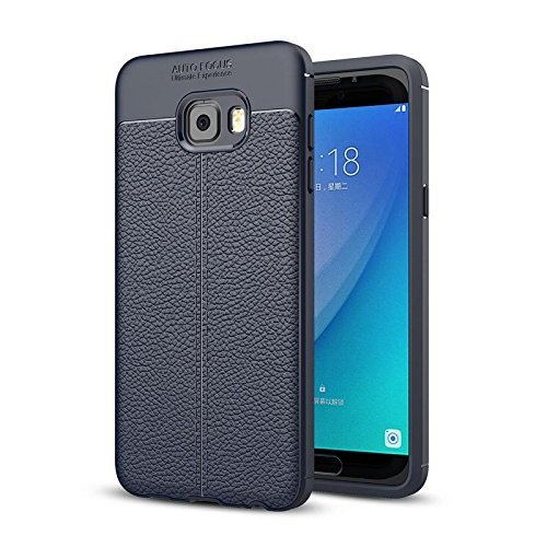 Samsung c7 pro Phone Back Cover Case Drop Tested Leather Textured Shock ...
