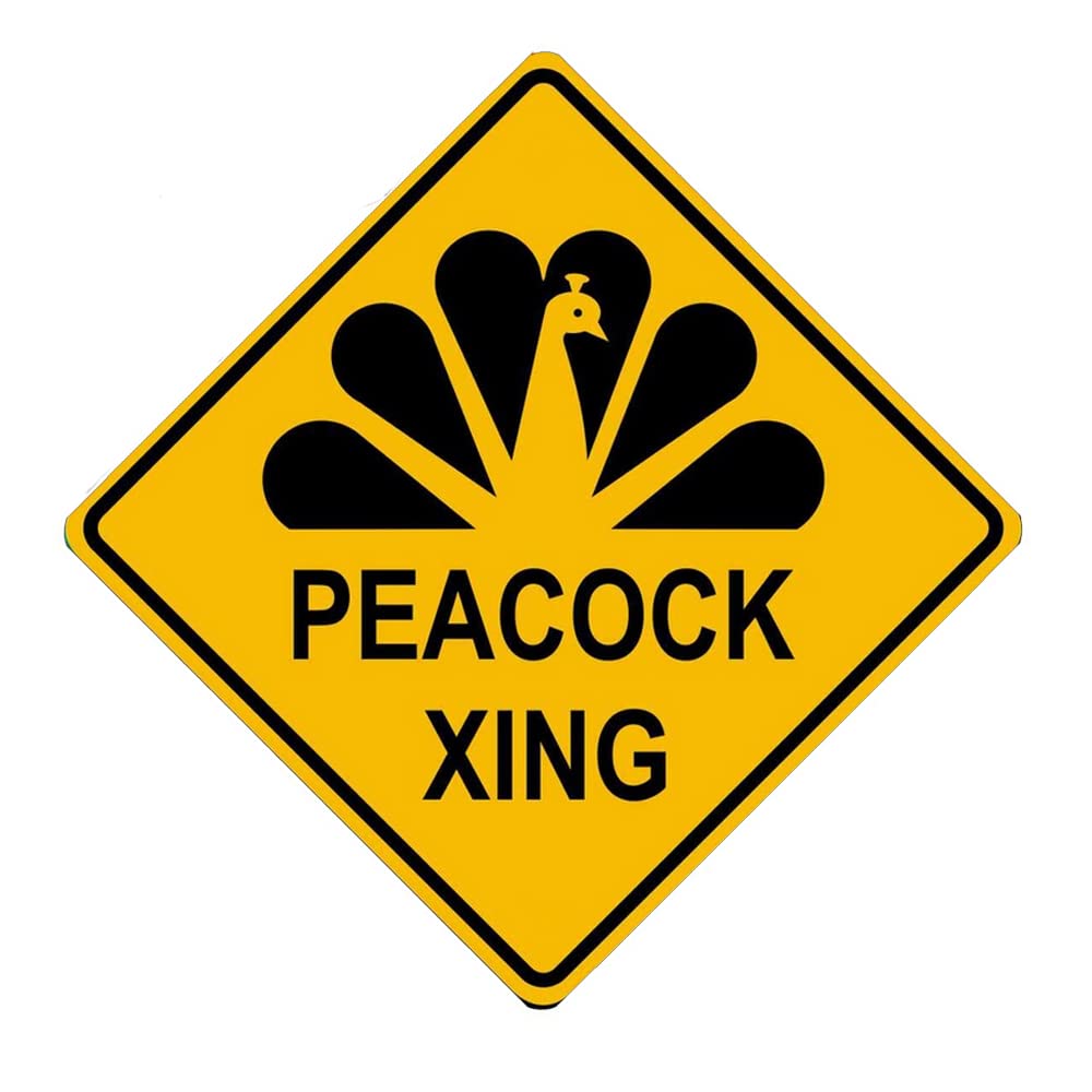 Peacock Crossing Sign