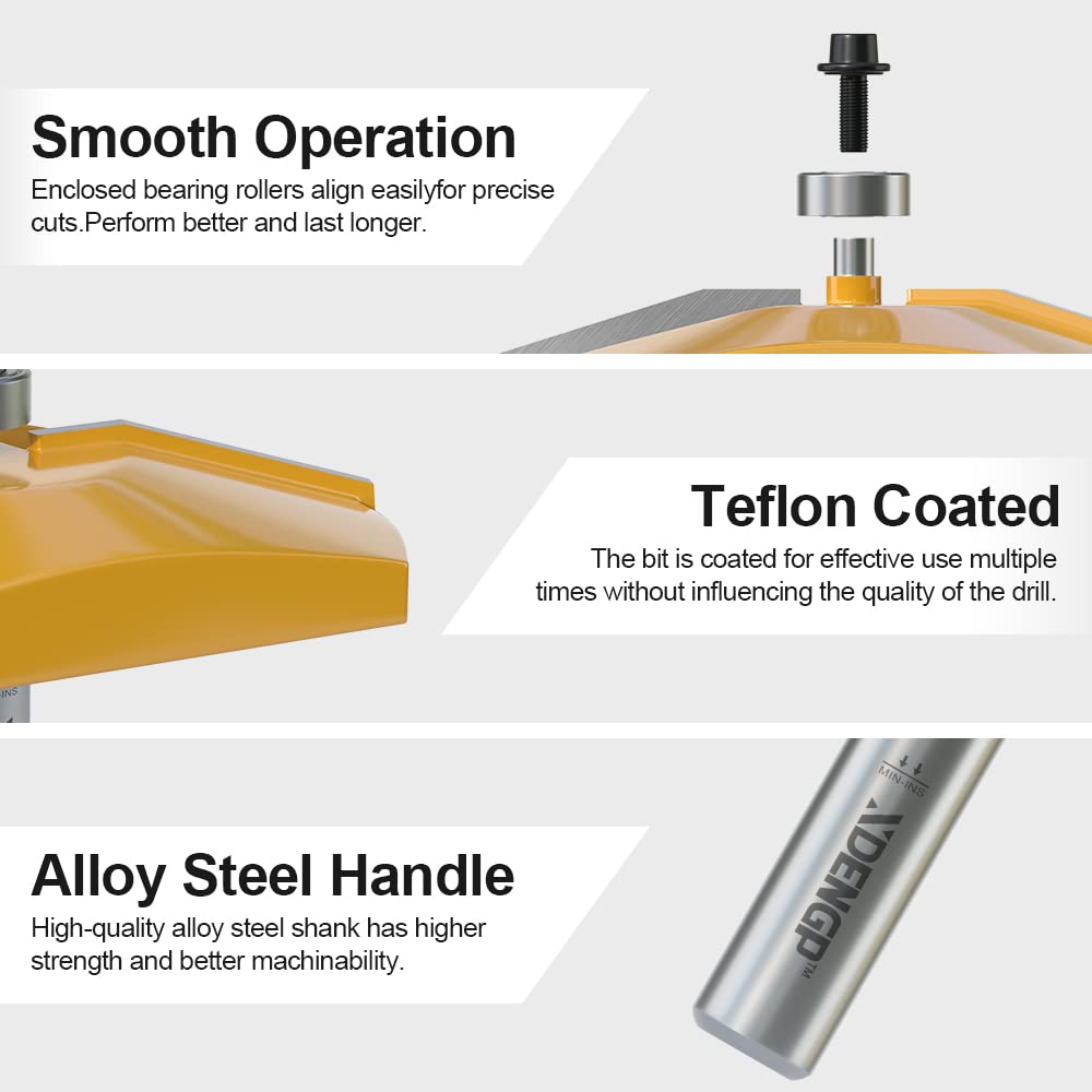 Snapklik.com : XDENGP Bevel Raised Panel Router Bits 1/2 Shank For ...