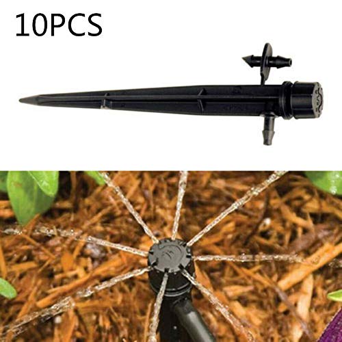 10 Pcs Adjustable Water Flow Irrigation Drippers On Stake Drip Emitter ...