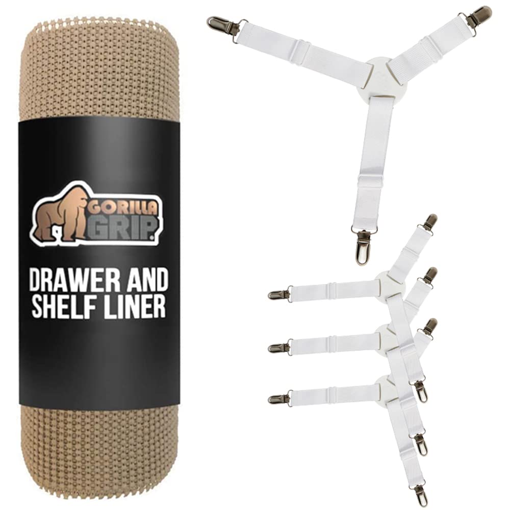 Amazon.com - Gorilla Grip Drawer and Shelf Liner and Nonslip Bed Sheet ...