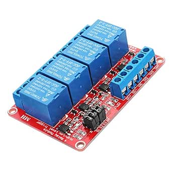 Módulo de relé optoacoplador de 4 canales de 5 V para Arduino : Amazon.com.mx: Electrónicos