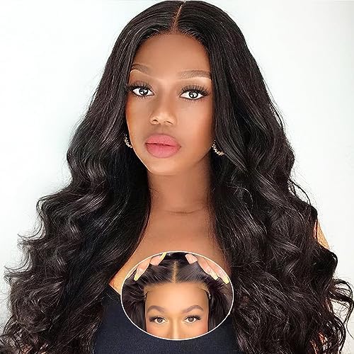 Amazon.com : 5x5 HD Lace Closure Wigs Human Hair Pre Plucked Pre Cut ...