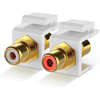 Amazon.com: TNP RCA Keystone Jack Insert Connector Socket Modular ...