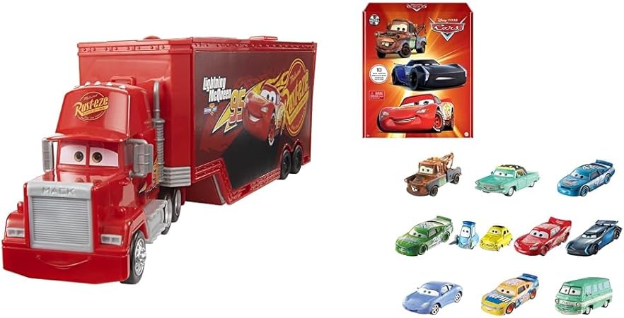 Amazon.com: Bundle of Mattel Disney Pixar Cars Transforming Mack, 2-in ...
