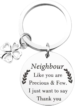 Neighbour Gifts - Keyring, Housewarming, Thank You, Christmas, New ...