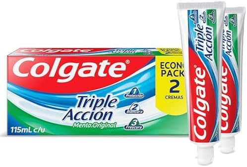 Colgate Pasta Dental Triple Acción Menta Original 2 x 115 ml + Regio ...