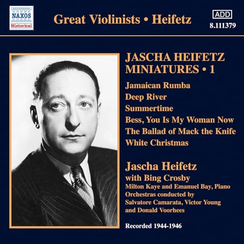Jascha Heifetz Miniatures, Vol. 1 (1944-1946) : Jascha Heifetz: Amazon ...