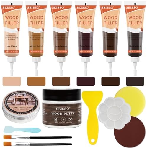Amazon.com: Wood Furniture Repair Kit, 6 Colors Wood Filler Hardwood ...