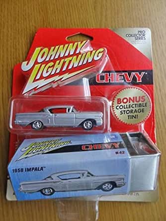 Amazon.co.jp: JOHNNY LIGHTNING 1958 Impala 1:64 Mini Car Pro Collector ...