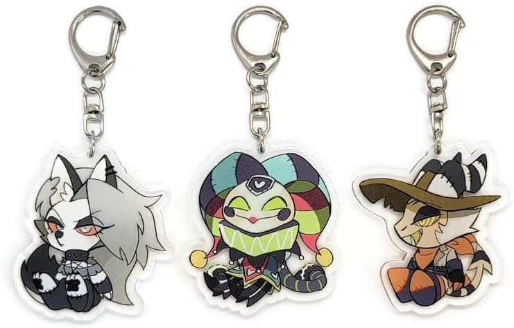 Amazon.com: EBTY DREAMS Inc. - Set of 3 Helluva Boss Acrylic Keychain ...