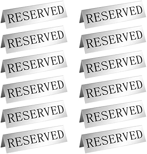 Amazon.com: 12 Pieces Table Top Reserved Sign Metal Reserved Table ...