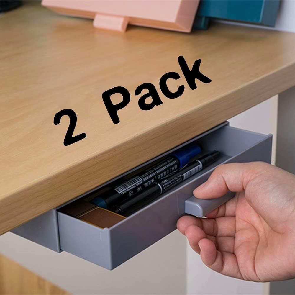 Amazon.com: NILEWEI 2 Pack Under Desk Drawer, Under Desk Storage ...