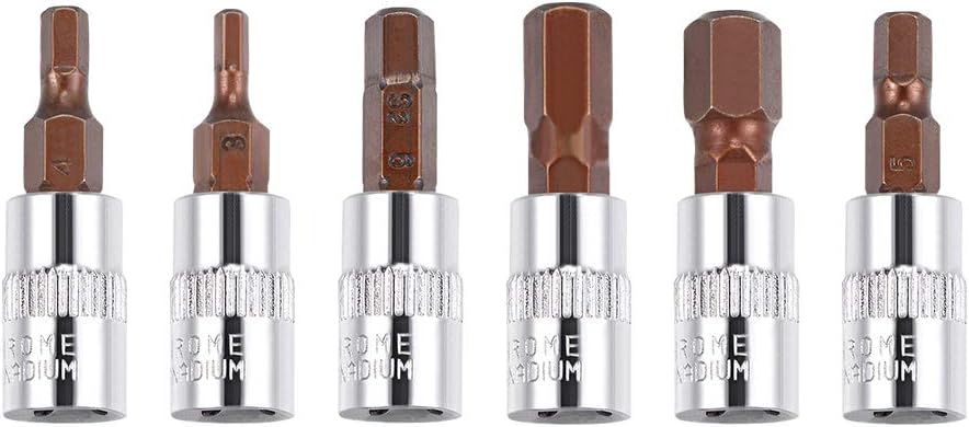 Amazon.com: uxcell 1/4" Drive x H3 - H8 Hex Bit Socket Set, S2 Steel ...