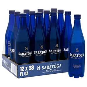 Amazon.com : Saratoga Sparkling Water Bottles, 12-Pack - Carbonated Spring Bottled Water with ...