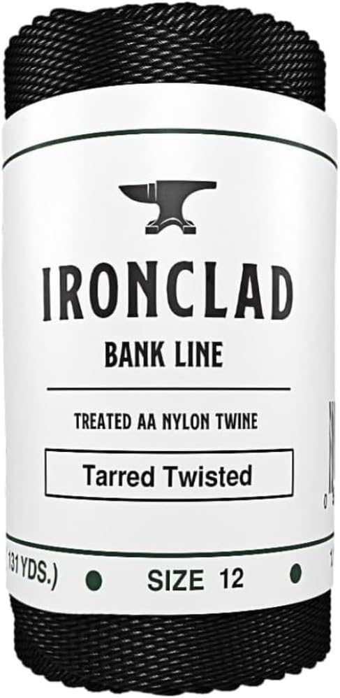 Amazon.com: Ironclad Supply Tarred Bank Line Cordage - Black Nylon ...