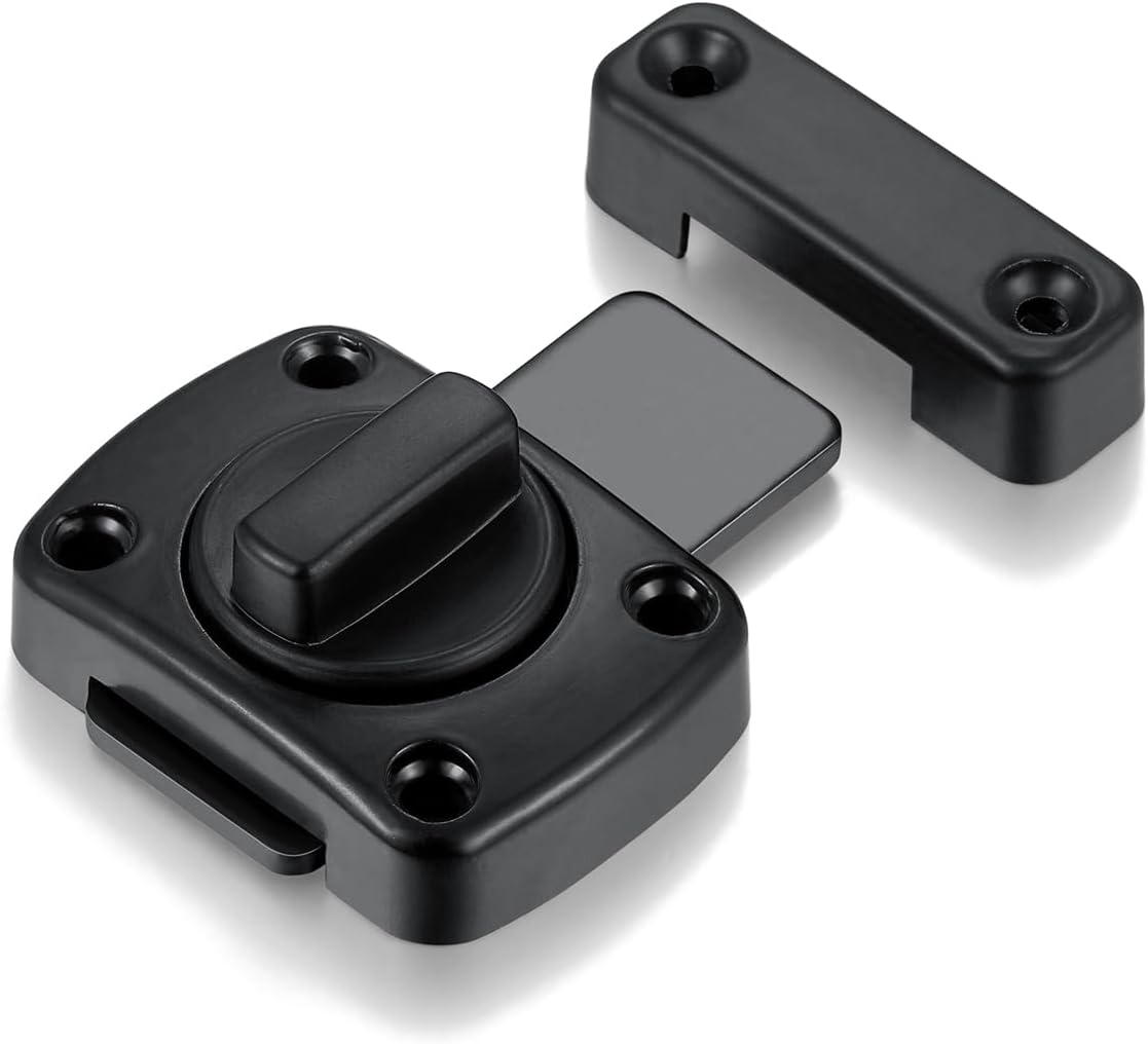 Amazon.com: Wocoe 3 Packs Black Rotating Bolt Latch Safety Door Locks ...