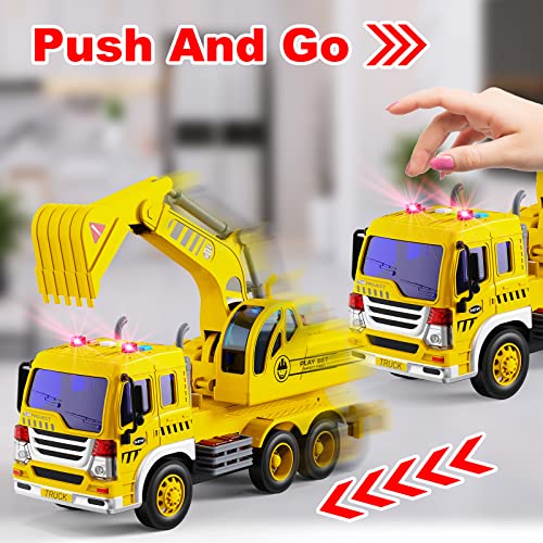 Gizmovine Dump Truck Toys Excavator Set Truck Toys For 3 5 Year Old Boys 2 Pack Friction gizmovine-dump-truck-toys-excavator-set-truck-toys-for-3-5-year-old-boys-2-pack-friction